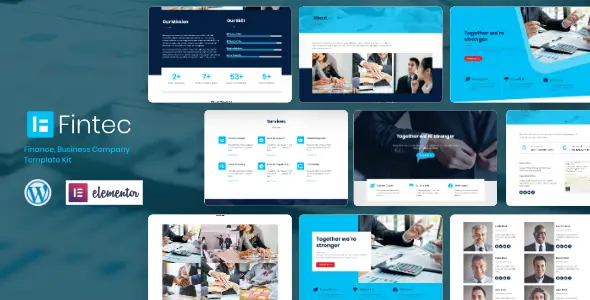Free Fintec – Finance, Business Company Elementor Template Kit ...